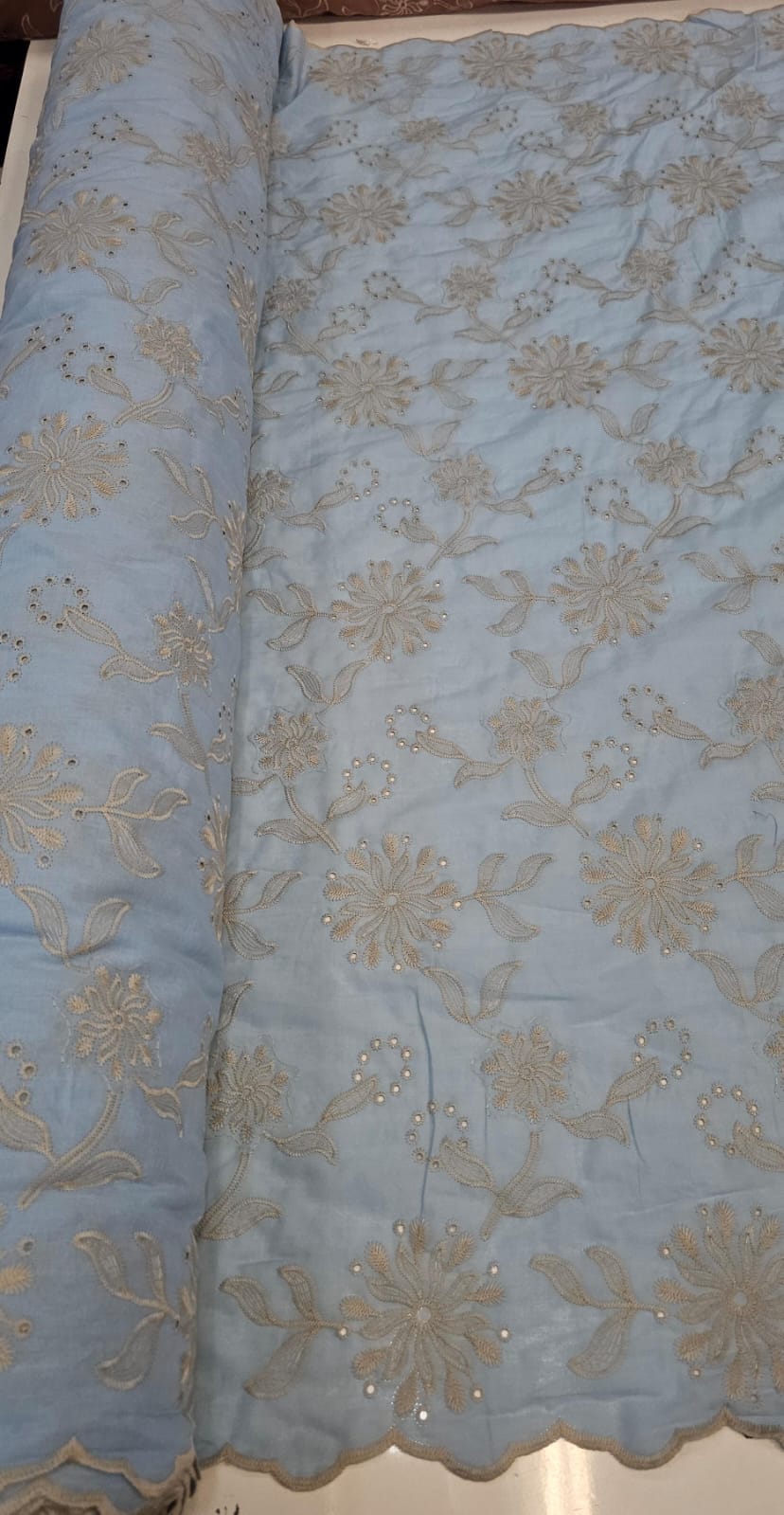 Layse Premium Bicolor Azul Claro com Kaki I37 - Só Tecidos - Todo site ...