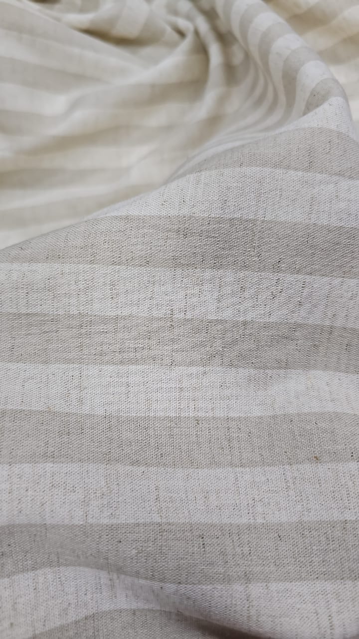 Linho Fio Tinto Listrado Natural - Só Tecidos - Todo site em 12x sem ...