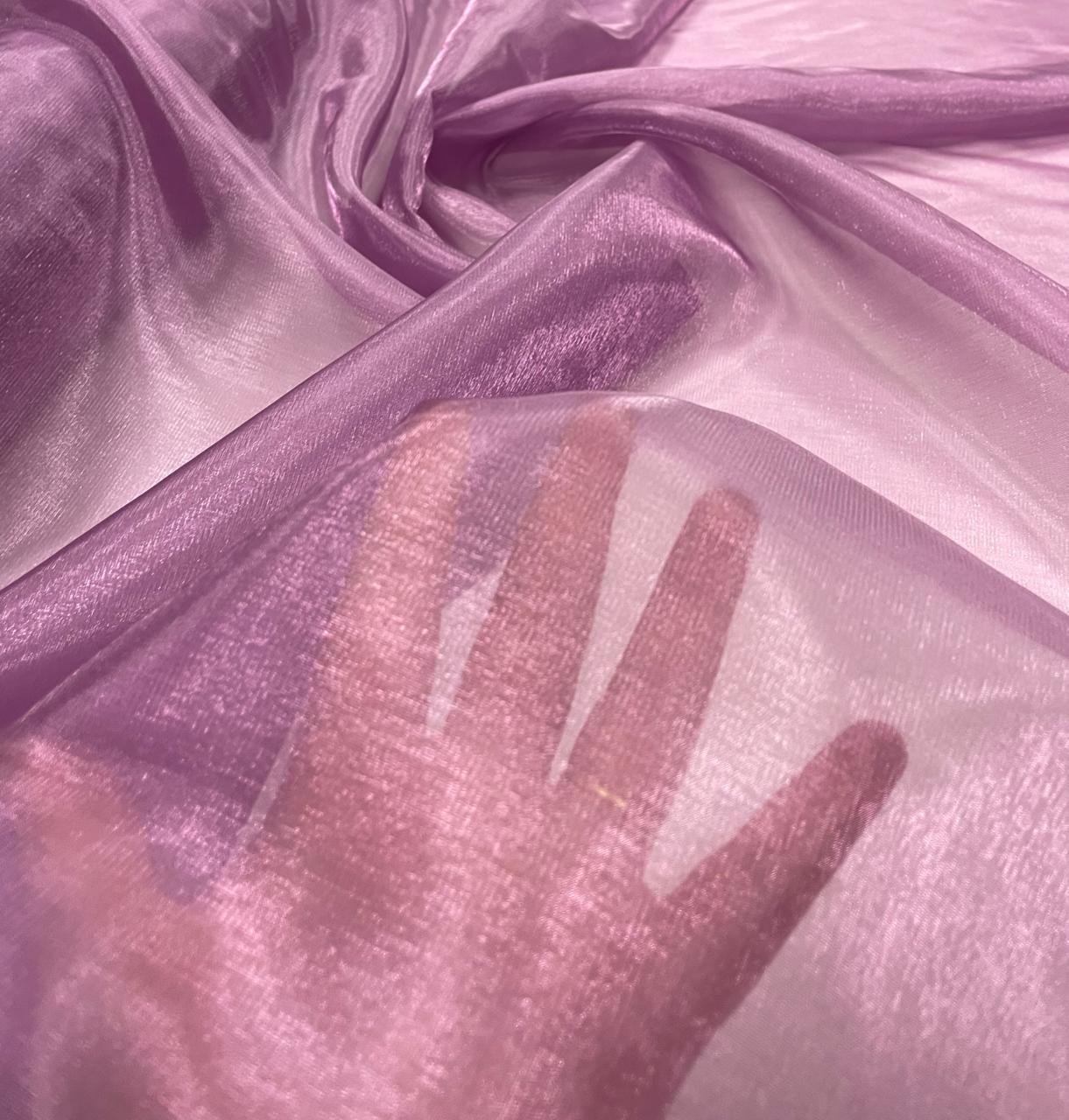 Organza Diamond Lisa Uva Claro - SóTecidos - Todo site em 12x sem Juros!!