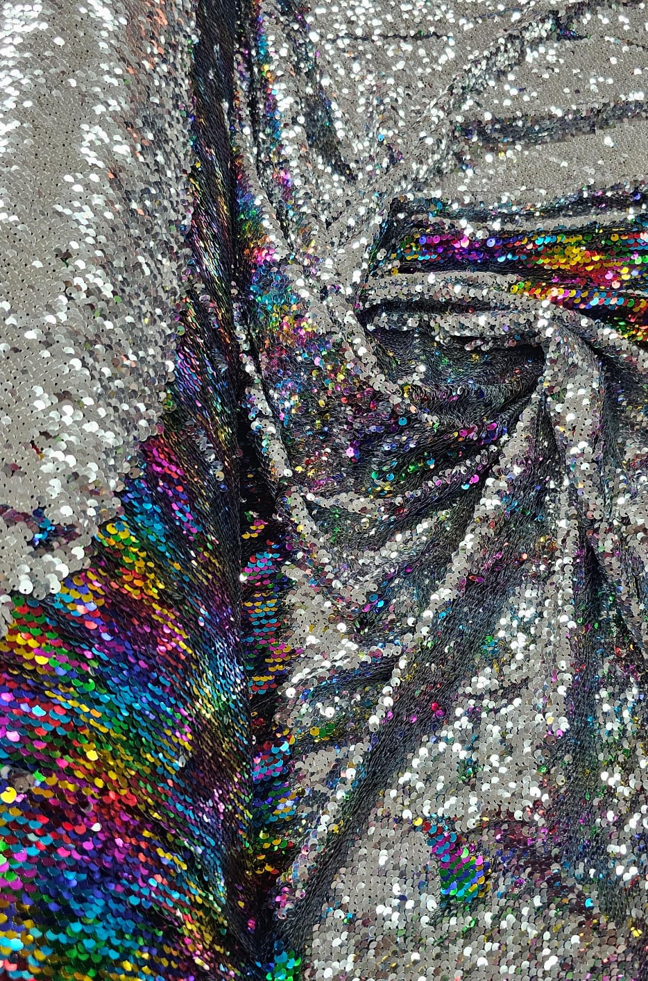 Paetê Reversível Multicolor - Só Tecidos - Todo site em 12x sem Juros!!