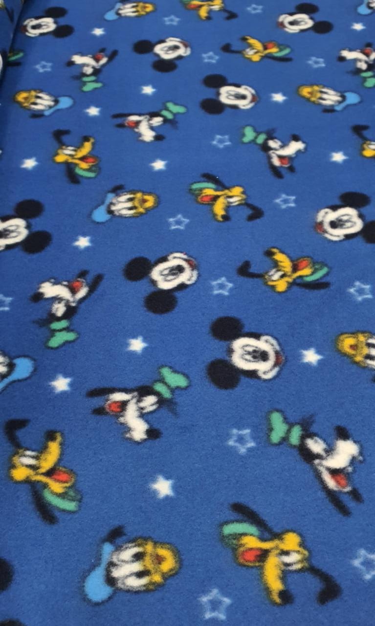 Soft Estampado Turma do Mickey Estrelado Fundo Azul - Só Tecidos - Todo ...