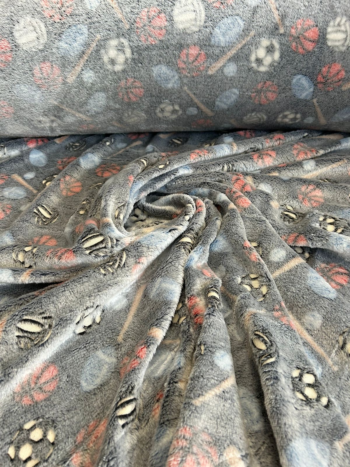 Ultra Soft Fleece 3D Sports Fundo Azul - Brilha no Escuro - Só Tecidos ...