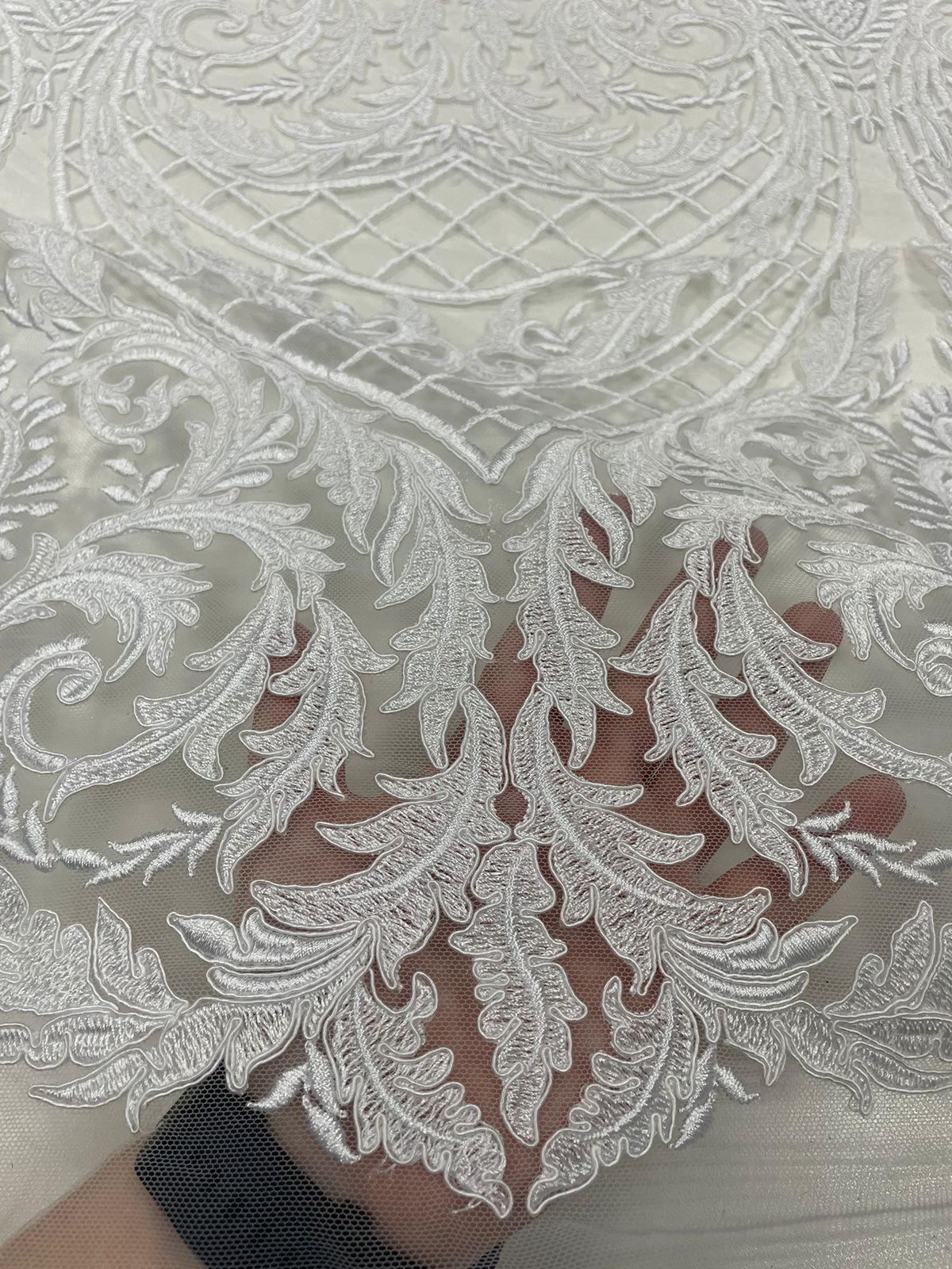 Tule Bordado Branco Imperial Luxo - Só Tecidos - Todo site em 12x sem ...