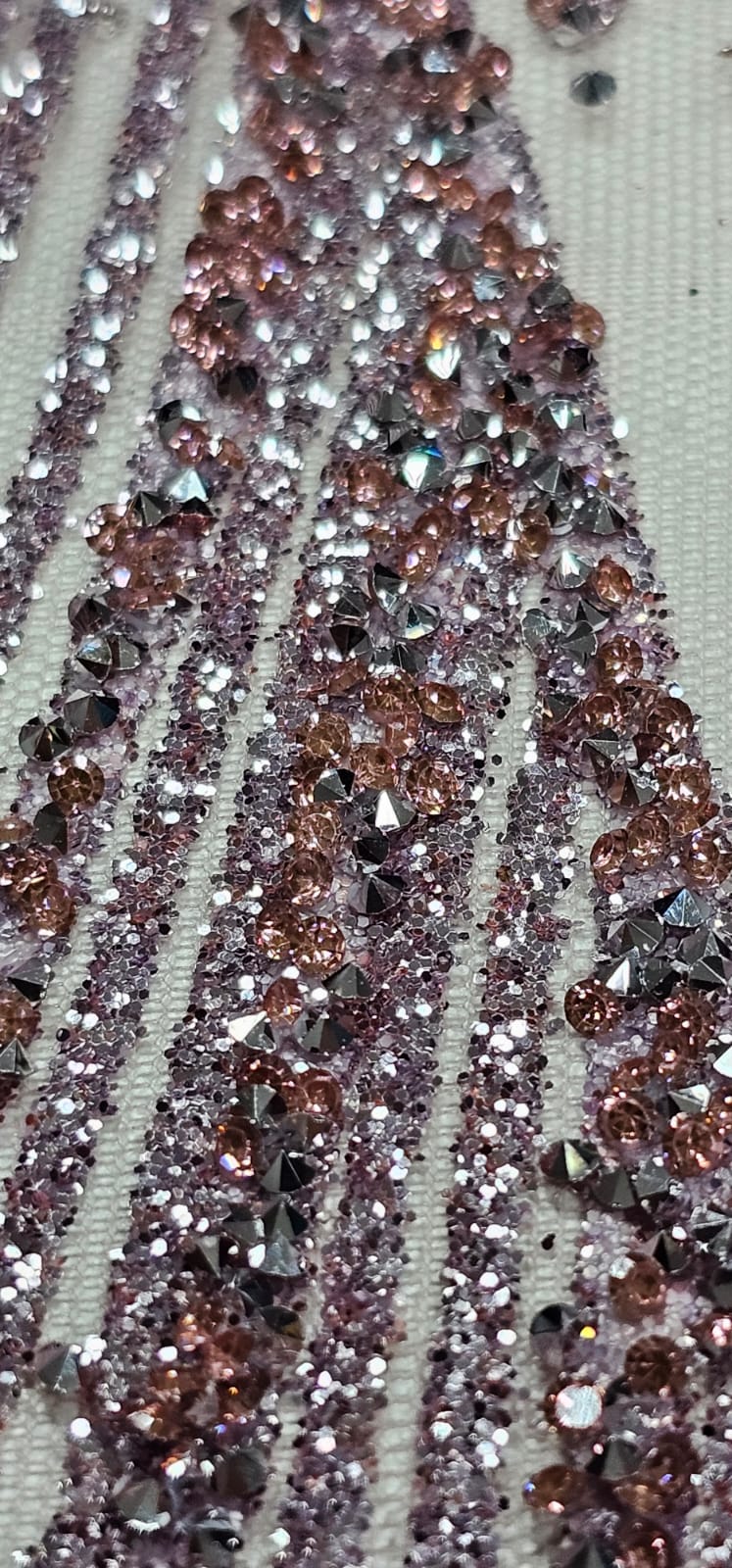 Tule Diamond Wave Rosê Modelo 090 - Só Tecidos