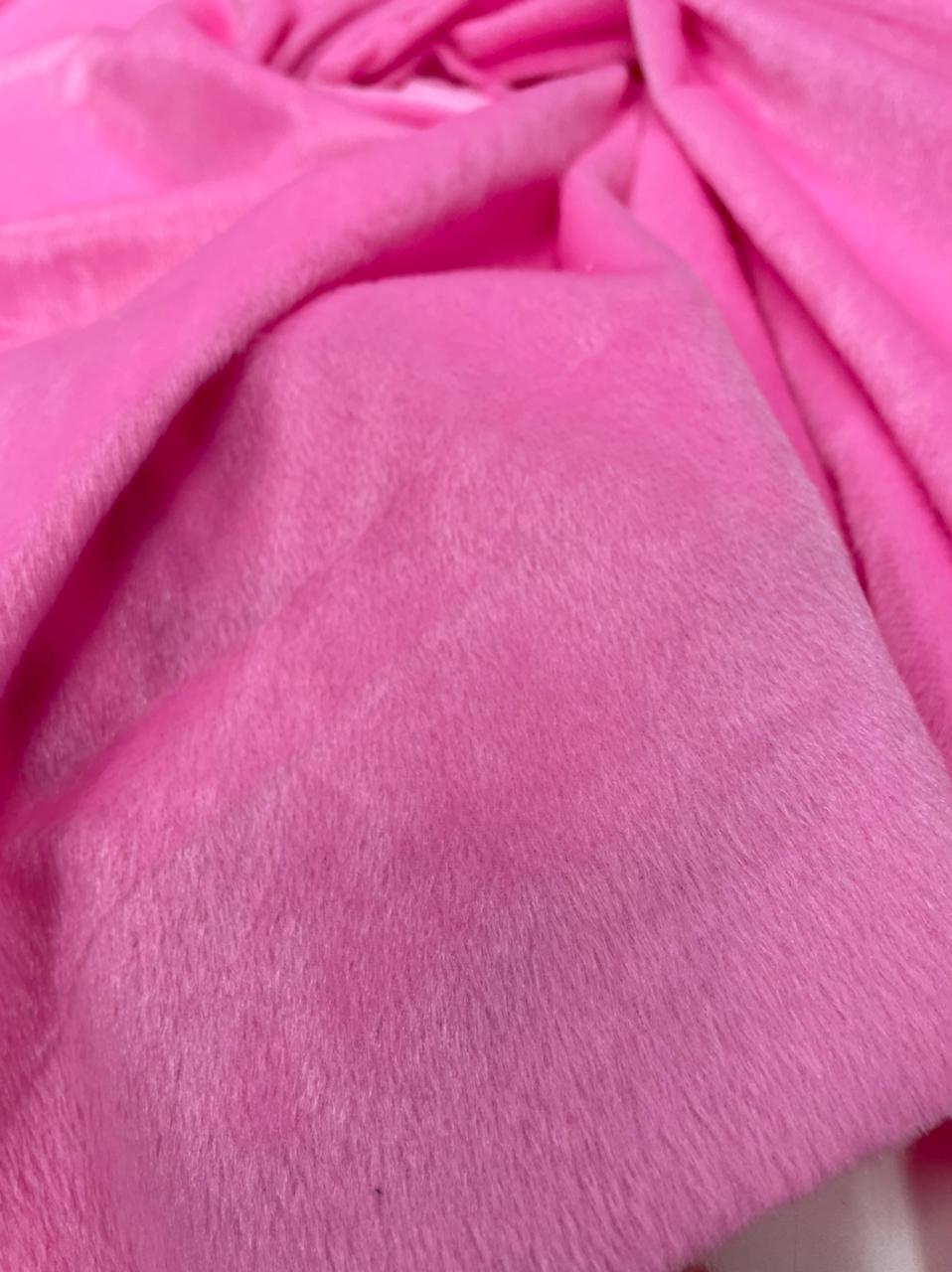 Veludo Velboa Rosa Chiclete - SóTecidos - Todo site em 12x sem Juros!!