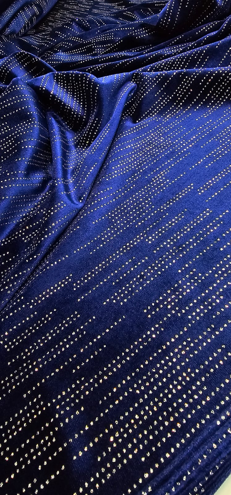 Veludo Cristal Diamond Azul Marinho - Só Tecidos